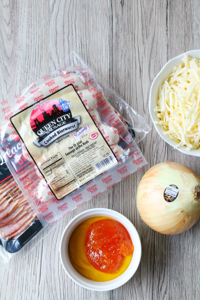 Ballpark Brat Pizza - Foodtastic Mom