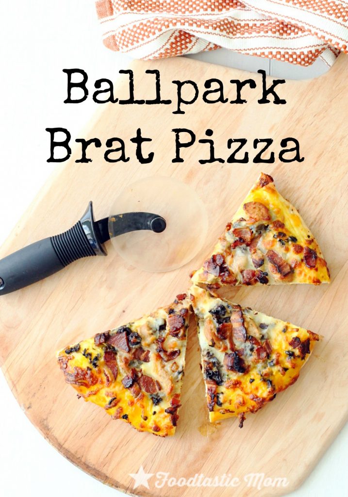 Ballpark Brat Pizza - Foodtastic Mom