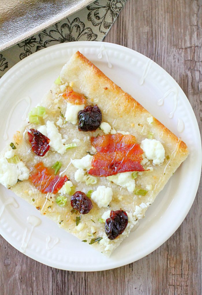 Bacon Bourbon Cherry Pizza - Foodtastic Mom