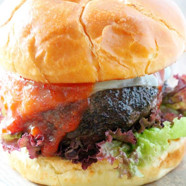Reverse Sear Coffee Rubbed Burgers - Foodtastic Mom