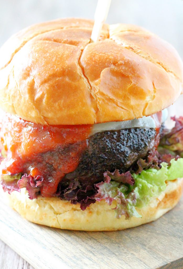 Reverse Sear Coffee Rubbed Burgers - Foodtastic Mom