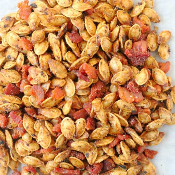 Bourbon Bacon Pumpkin Seeds - Foodtastic Mom
