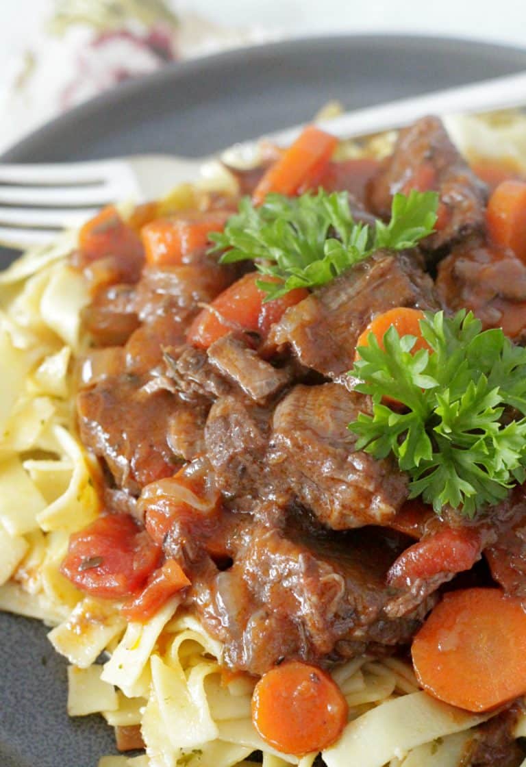 Slow Cooker Provencal Beef Stew - Foodtastic Mom