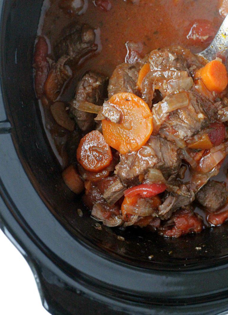 Slow Cooker Provencal Beef Stew - Foodtastic Mom