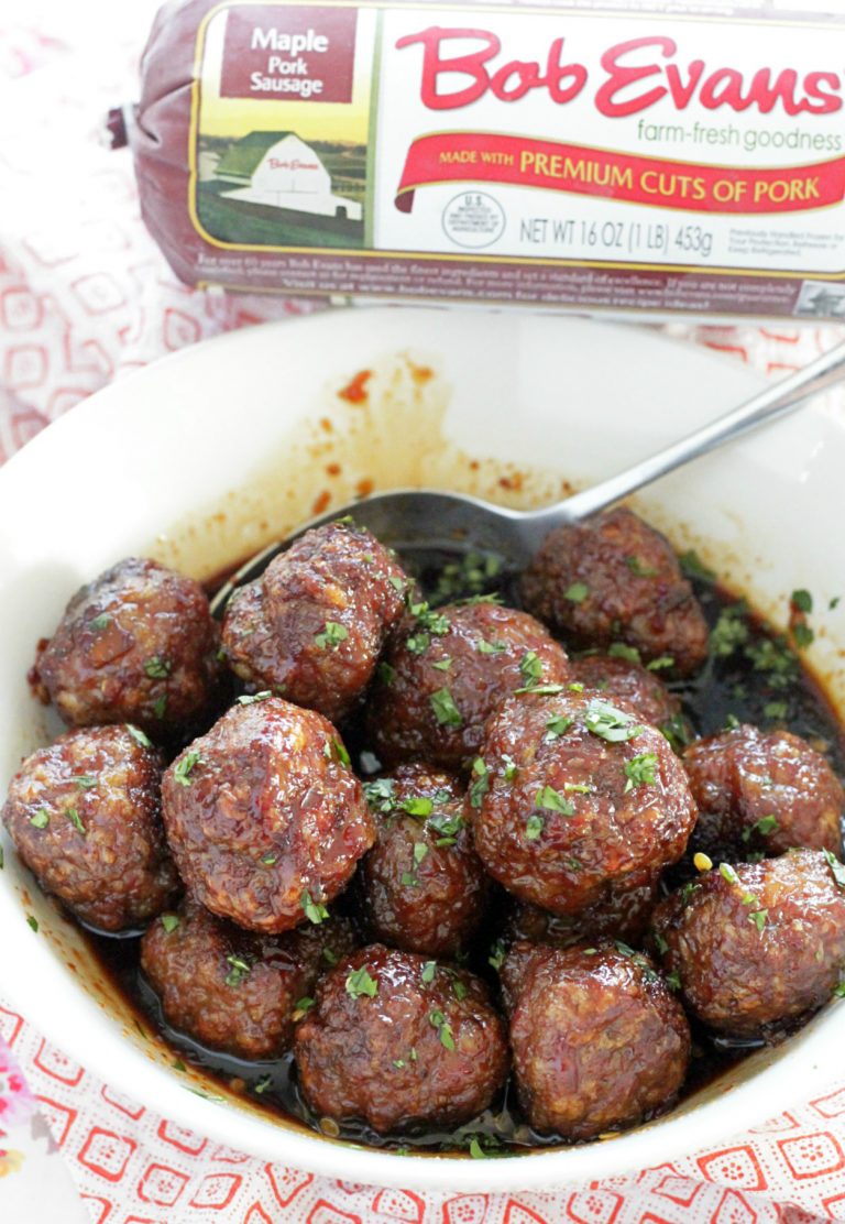 Asian Maple Sausage Meatballs - Foodtastic Mom