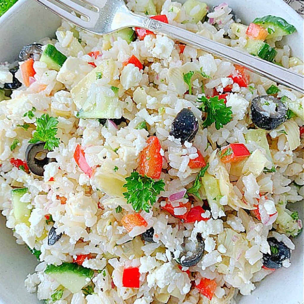 Greek Rice Salad - Foodtastic Mom
