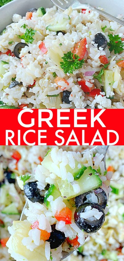 Greek Rice Salad - Foodtastic Mom