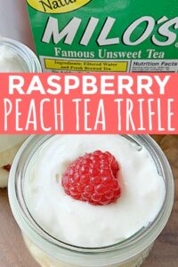 Raspberry Peach Tea Trifle - Foodtastic Mom