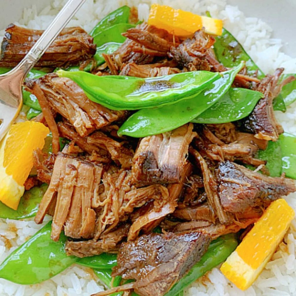 Crispy Crockpot Orange Beef - Foodtastic Mom