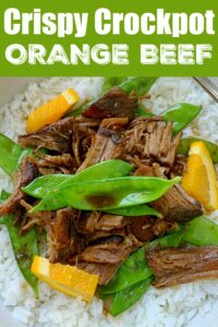 Crispy Crockpot Orange Beef - Foodtastic Mom