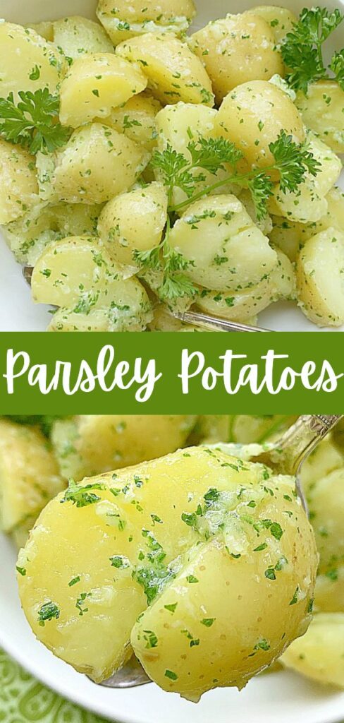 Easy Buttery Parsley Potatoes Recipe with Garlic - Foodtastic Mom