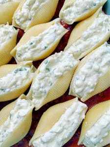 Conchiglioni Pasta Stuffed Shells with Meat Sauce - Foodtastic Mom