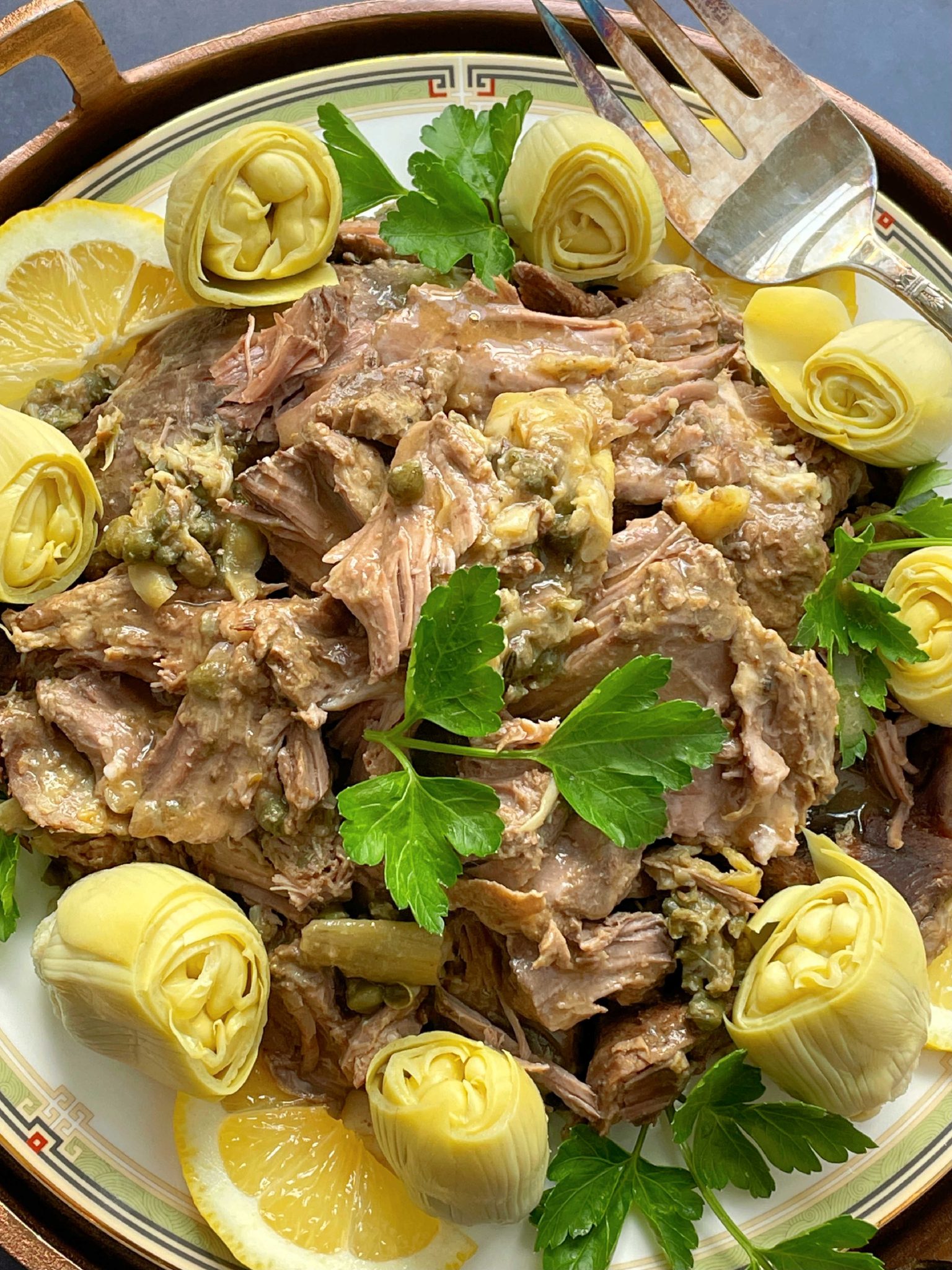 Slow Cooker Lamb Shoulder - Foodtastic Mom