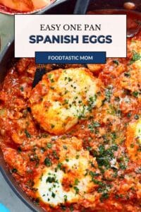Easy One Pan Spanish Eggs Recipe - Foodtastic Mom
