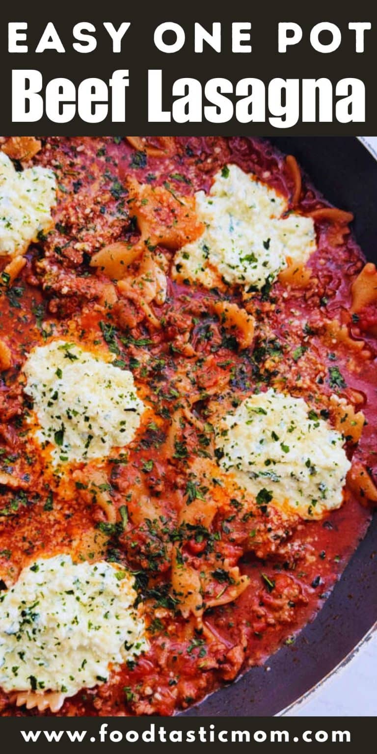 One Pot Lasagna - Foodtastic Mom