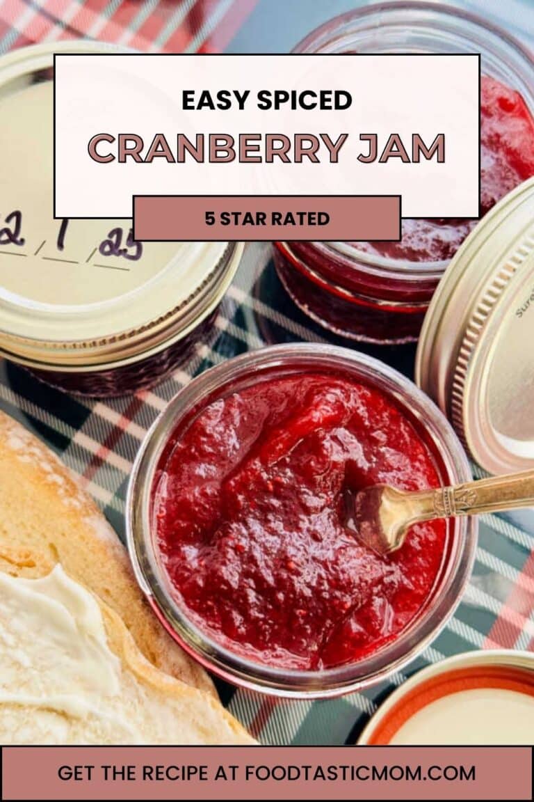 Homemade Small Batch Spiced Cranberry Jam Recipe - Foodtastic Mom